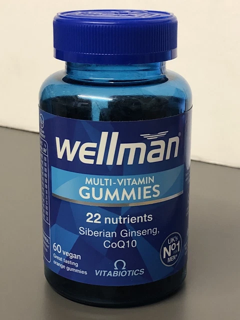 VITABIOTICS WELLMAN GUMMIES - 60 Vegan Gummies. BRAND NEW. EXP:05/2025 ...