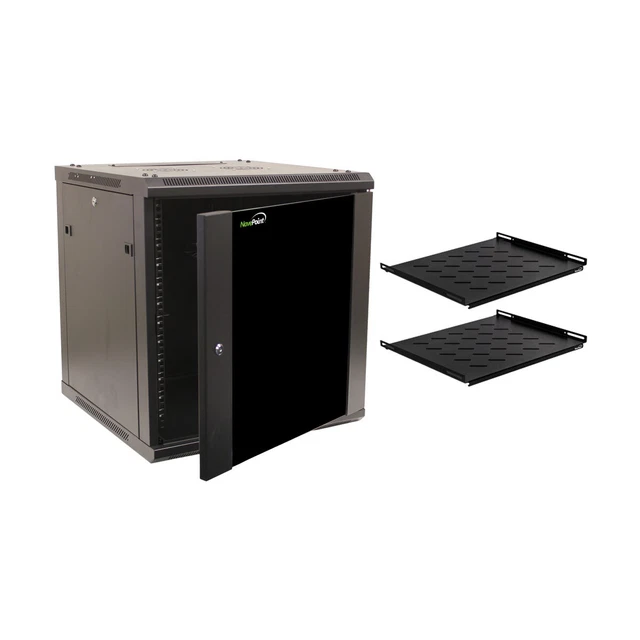 12U WALL MOUNT 19" Server 600mm Cabinet Rack Enclosure Door Lock W ...