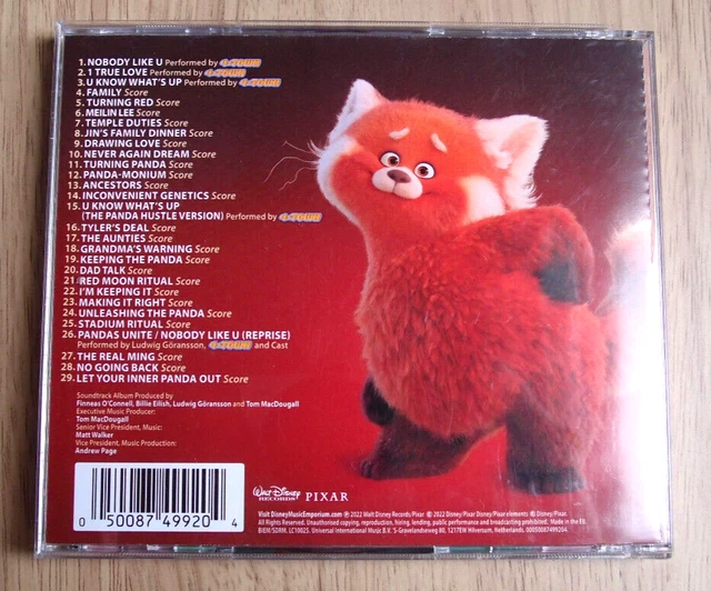 TURNING RED (DISNEY/PIXAR) - Soundtrack/original songs. CD. Case broken ...