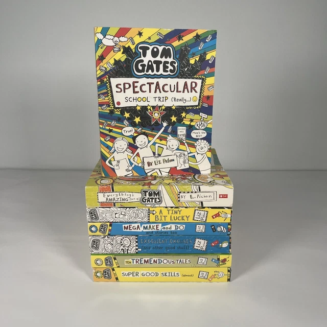 LIVRE POUR ENFANTS Tom Gates par Liz Pichon lot de 7 livres de poche ...