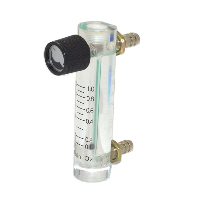 0-5LPM 0.1MPA ACRYLIC Gas Air Oxygen Flow Meter Flowmeter With Control ...