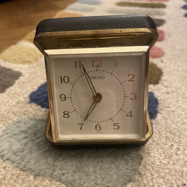 VINTAGE SEIKO JAPAN AB011Z Travel Alarm Mechanical Clock Working £11.11 ...