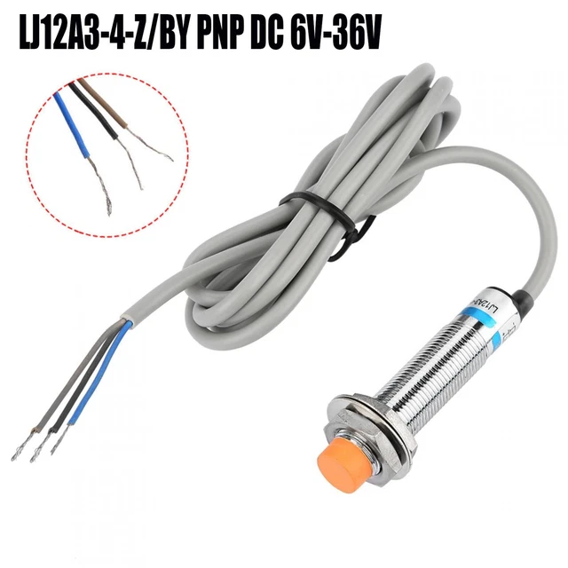 LJ12A3-4-Z/BY 3 WIRE Inductive Proximity Sensor Switch 4mm PNP NO DC 6V ...