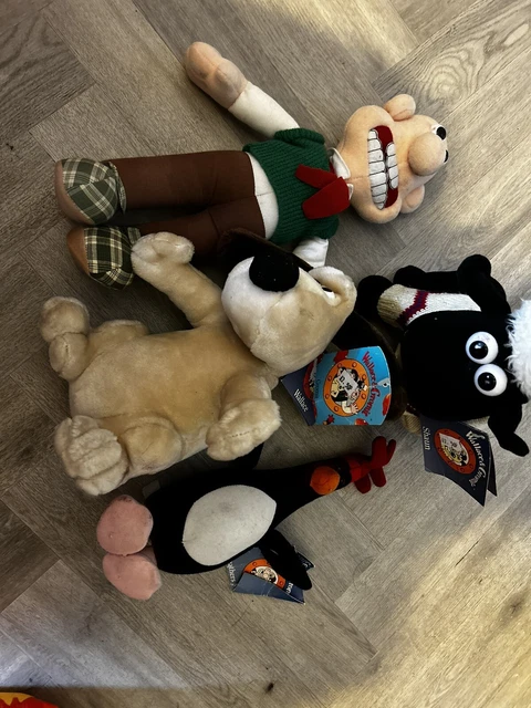 WALLACE AND GROMIT Teddy Plush Set Vintage £17.00 - PicClick UK