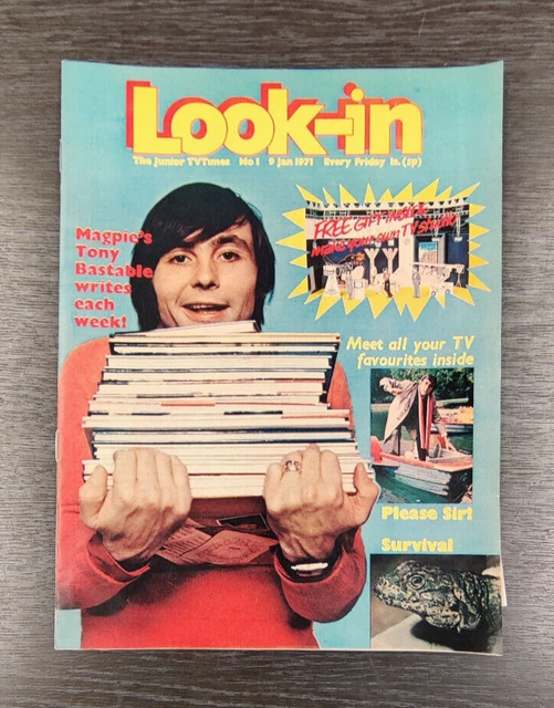 LOOK-IN MAGAZINE (JUNIOR TV Times): 9th January 1971 - No.1 Issue £42. ...