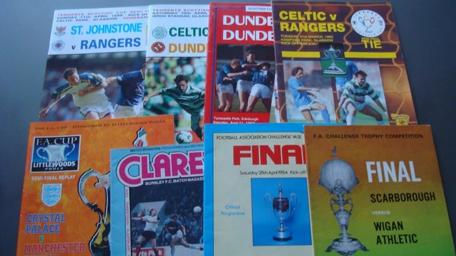 8 X SEMI FINAL/FINALS FOOTBALL PROGRAMMES (Various Competitions) £2.49 ...