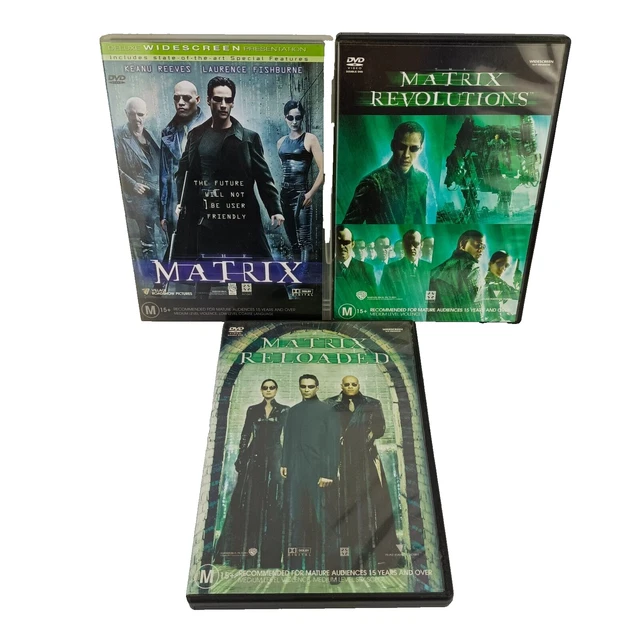 THE MATRIX + Matrix Reloaded + Matrix Revolutions DVD Bundle Trilogy $9 ...