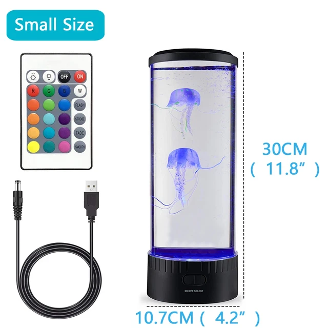 JELLYFISH LAMP COLOR Changing Remote Control Aquarium Tank LED Night ...