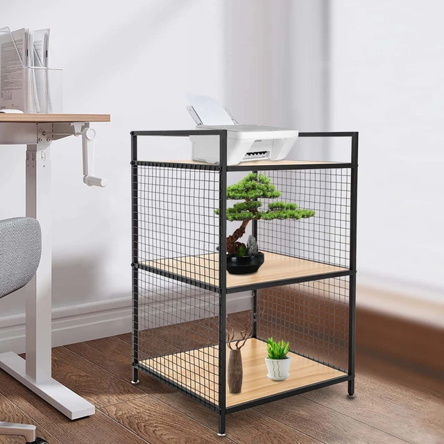 PRINTER STAND PRINTER Storage Rack 3-Tier Shelf Home/Office Table Desk ...