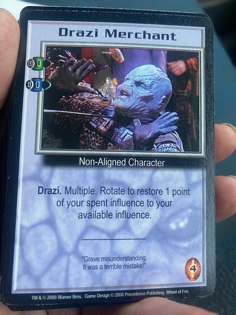 DRAZI MERCHANT WHEEL Of Fire 2000 Babylon 5 Ccg Collectors Card Near ...