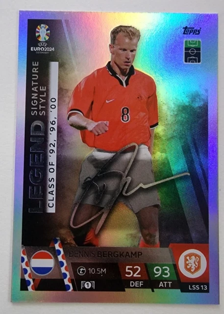 UEFA EURO 2024 Match Attax - Dennis Bergkamp Legend Signature Foil Card ...