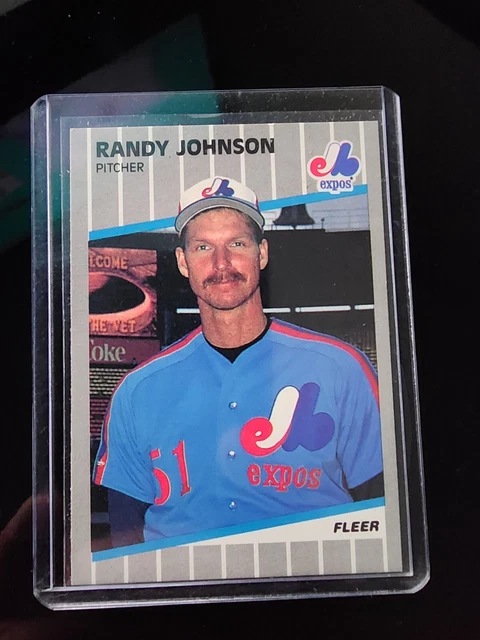 1989 FLEER RANDY Johnson Marlboro publicité noircie recrue RC #381 EUR ...