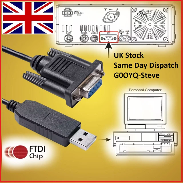 FTDI USB CAT Cable for Yaesu FT 1000MP Mk V FT450D FT950 FT2000 FT 1000MP 1.8M £14.95 - PicClick UK