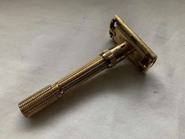 OLD VINTAGE GILLETTE Gilded Safety Razor Made In U.s.a £21.00 - PicClick UK