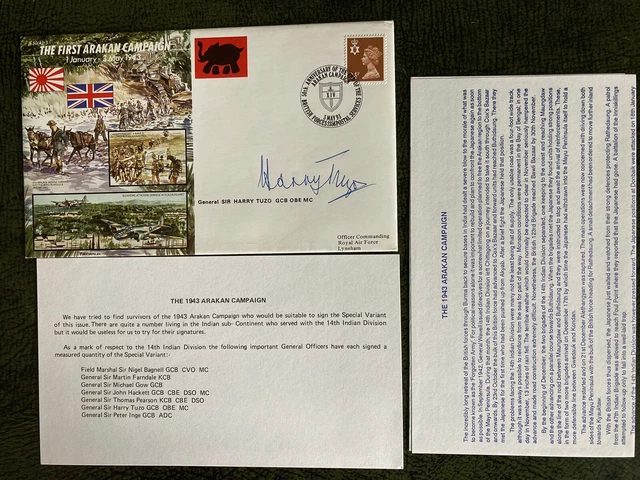 RAF COVER - 1st ARAKAN CAMPAIGN WW2, Burma - Signed General Sir Harry ...