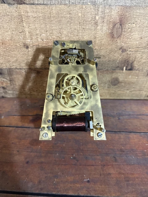 ANTIQUE STANDARD ELECTRIC Time Master Clock Weight Driven Movement ...