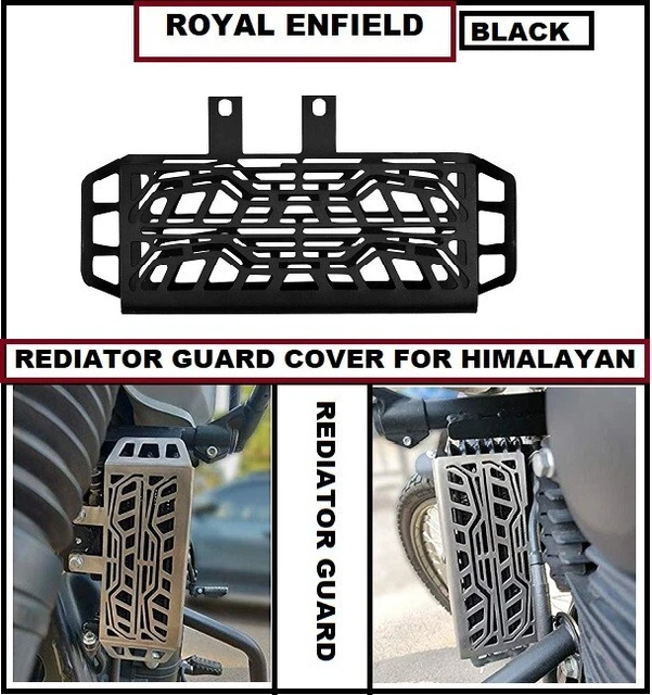 ROYAL ENFIELD &HIMALAYAN 411cc" Black "Oil Cooler Guard" ( Radiator ...