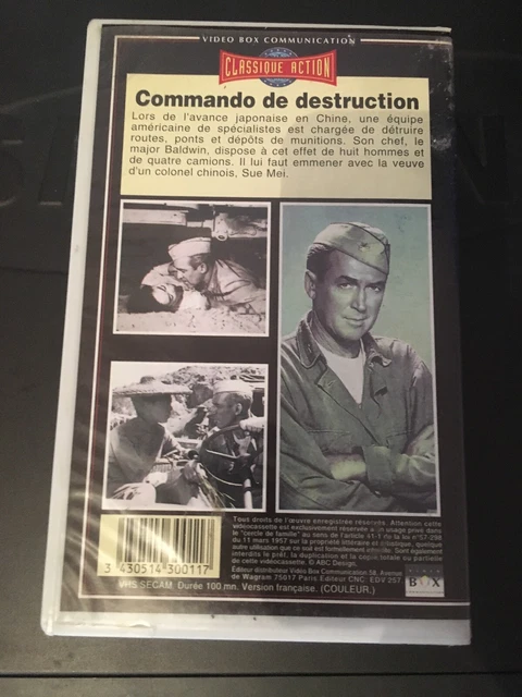 CASSETTE VHS COMMANDO De Destruction James Stewart Vidéo Guerre K7 EUR ...