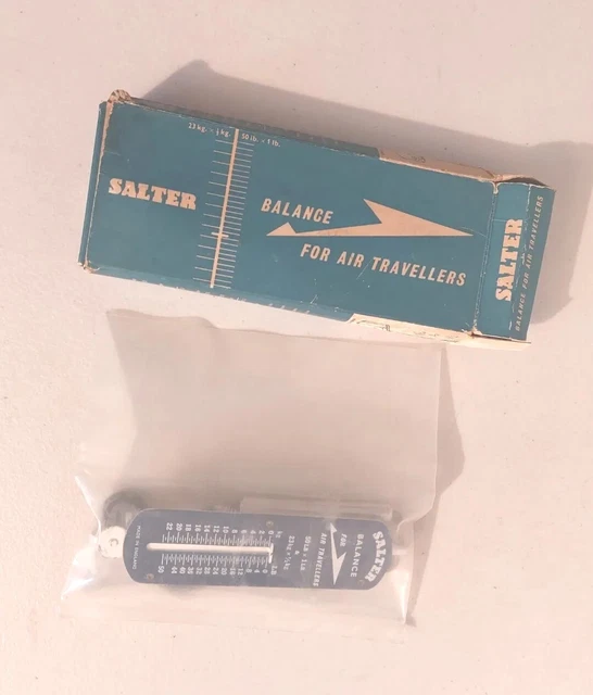 VINTAGE SALTER BALANCE SCALES FOR AIR TRAVELLERS Original Box #A1 £10. ...