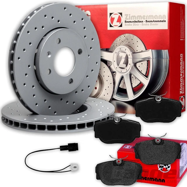 ZIMMERMANN PERFORÉ DISQUES 260mm + Revêtements Avant Convient pour BMW 3er E30 EUR 210,42 ...