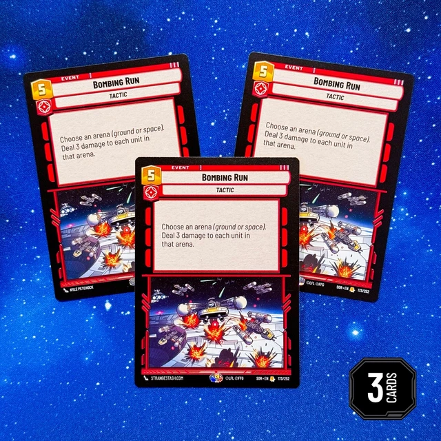 FULL PLAYSET (X3) Bombing Run Event Tactic #173 Star Wars Unlimited SWU ...