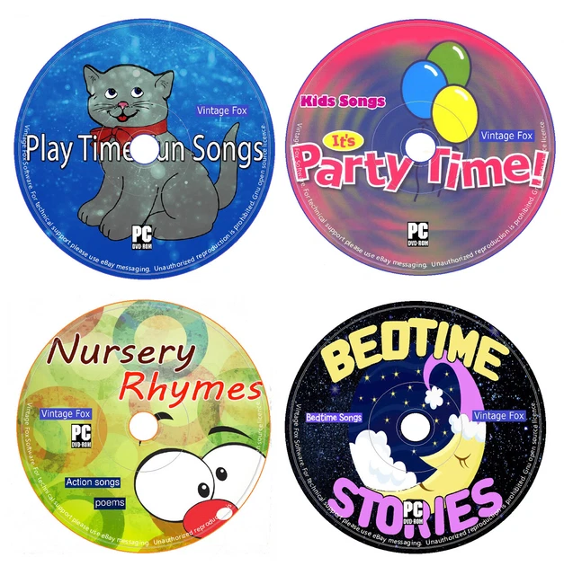 4 X AUDIO CD Children Nursery Rhymes Songs Playtime Party Time Bedtime ...