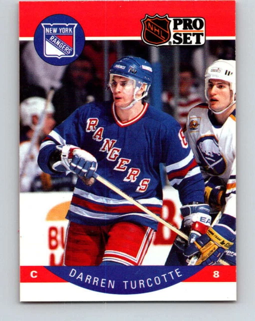 1990-91 PRO SET #208 Darren Turcotte comme neuf recrue RC NY Rangers ...