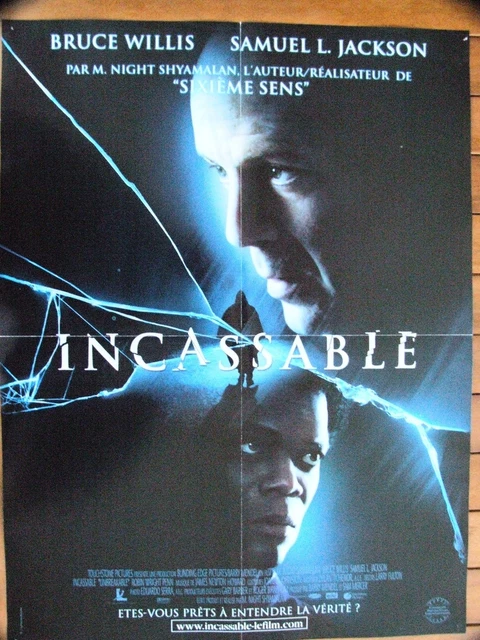 AFFICHE - INCASSABLE Bruce Willis Samuel L. Jackson M. Night Shyamalan ...
