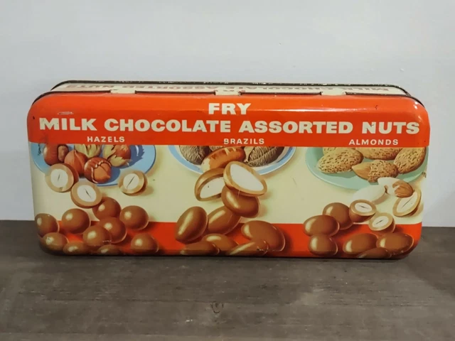 VINTAGE FRY MILK Chocolate Assorted Nuts Candy Tin Cadbury Bros! $8.00 ...
