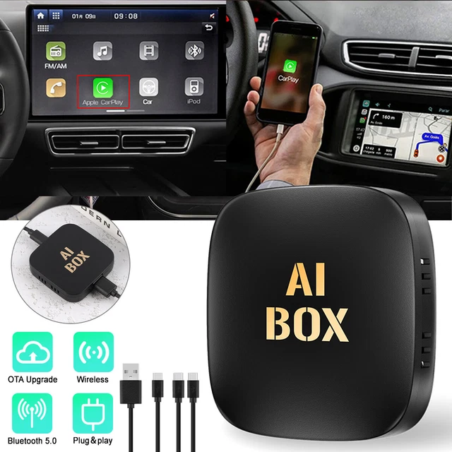 WIRELESS AI BOX Auto All-in-one Car Multimedia Adapter for Apple ...
