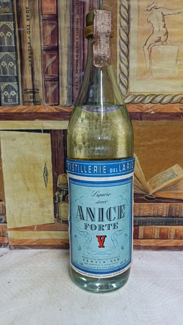 LIQUORE SECCO ANICE Forte Distillerie Del Lario Vervin 1lt 40% anni 70 ...