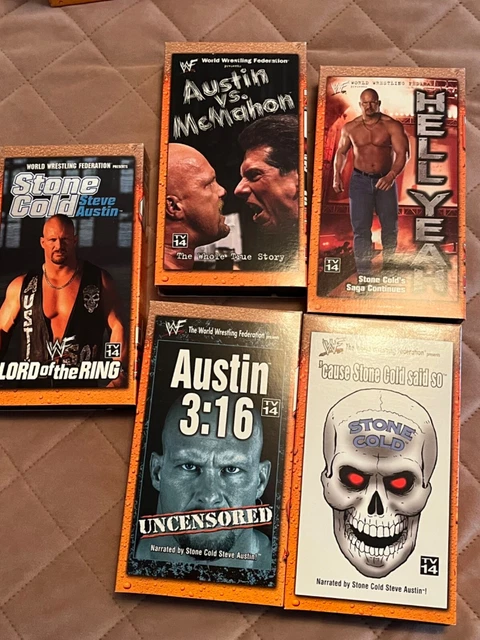 STONE COLD STEVE Austin Six Pack Vhs Set Wwf No Shirt £19.95 - PicClick UK