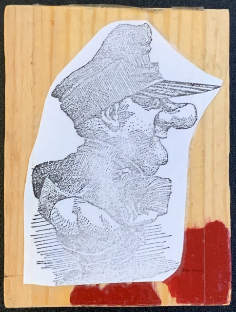 RUBBER STAMP MAN In Uniform Mooning Cheeky Butt Humor Rubber Baby Buggy ...