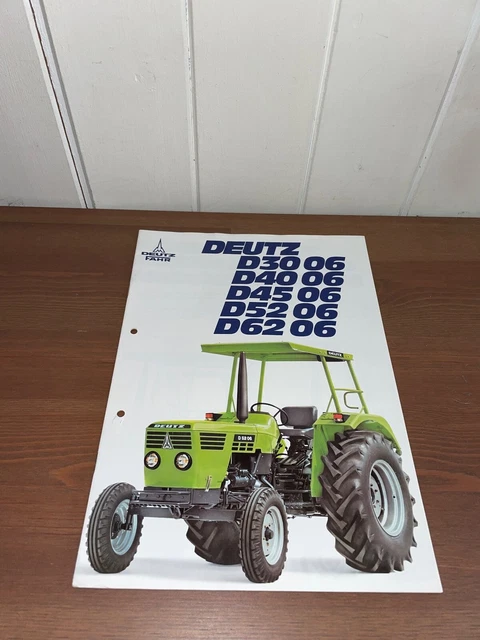 BROCHURE PROSPEKT PROSPECTUS TRACTEURS DEUTZ SERIE 06 tractor-traktor-john deere EUR 7,99 ...