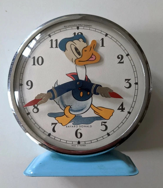 EXTREMELY RARE-BAYARD LATE 60’s animated Donald Duck clock-VG++ working ...
