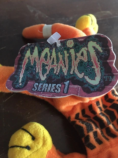 VINTAGE 1997 MEANIES Series 1 Splat Road Kill Cat Plush Stuffed Animal ...