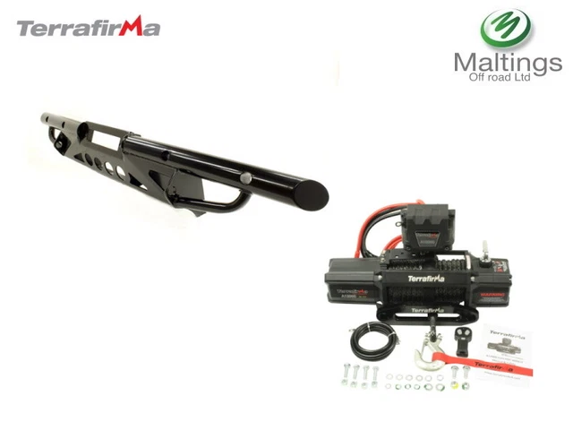 DEFENDER TUBULAR WINCH Bumper + Winch (Non Air Con) Terrafirma Tf003 ...