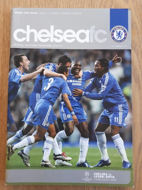 CHELSEA V LEVSKI Sofia - Champions League Group Match Programme - Dec ...