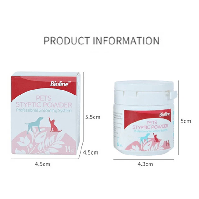 PET STYPTIC STOP Bleeding Powder Dog Cat Traumatic Hemostatic Anti ...