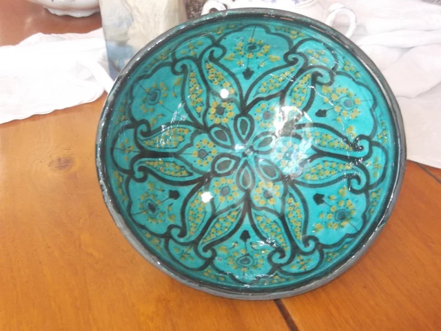 GRAND BOL CEAMIQUE Nord Africaine Maroc? Maghreb EUR 30,00 - PicClick FR