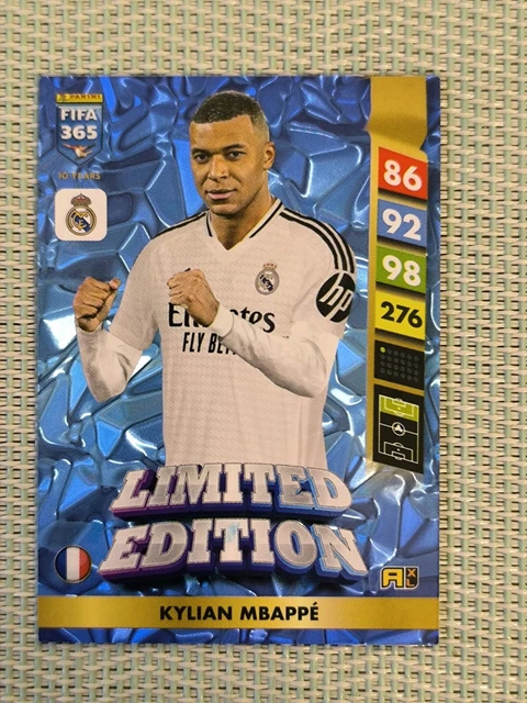 PANINI ADRENALYN XL Fifa 365 2025 Limited Edition Karte • Kylian Mbappe ...