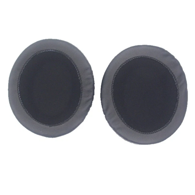 OVAL REPLACEMENT EAR Muffs 125x105mm Black for Headphones and Gaming ...