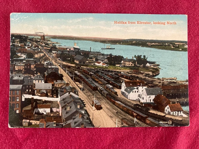 ANTIQUE EARLY 1900'S Postcard Waterfront Halifax Railway Trains Nova ...