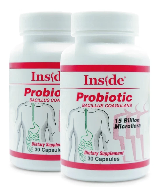 INSIDE PHARMA-GRADE PROBIOTIC Bacillus Coagulans Capsules – 2-Pack Exp ...