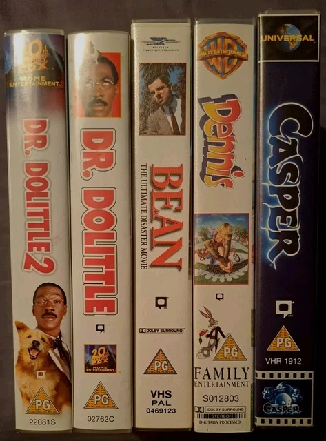 FAMILY VHS BUNDLE Dennis / Bean / Casper / Dr Dolittle 1 / Dr Dolittle ...