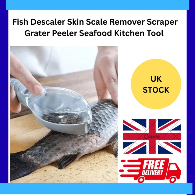 1PC FISH DESCALER Skin Scale Remover Scraper Grater Peeler Seafood ...