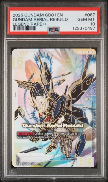 2025 GUNDAM NEWTYPE Rising Legend Rare++ #067 Gundam Aerial Rebuild Psa 10 £1,502.52 - PicClick UK