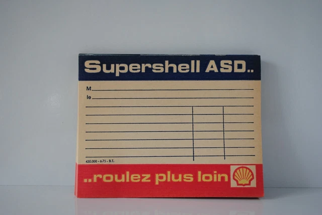 SHELL PETIT CARNET Fiche Correspondance Facturette Publicitaire EUR 2 ...