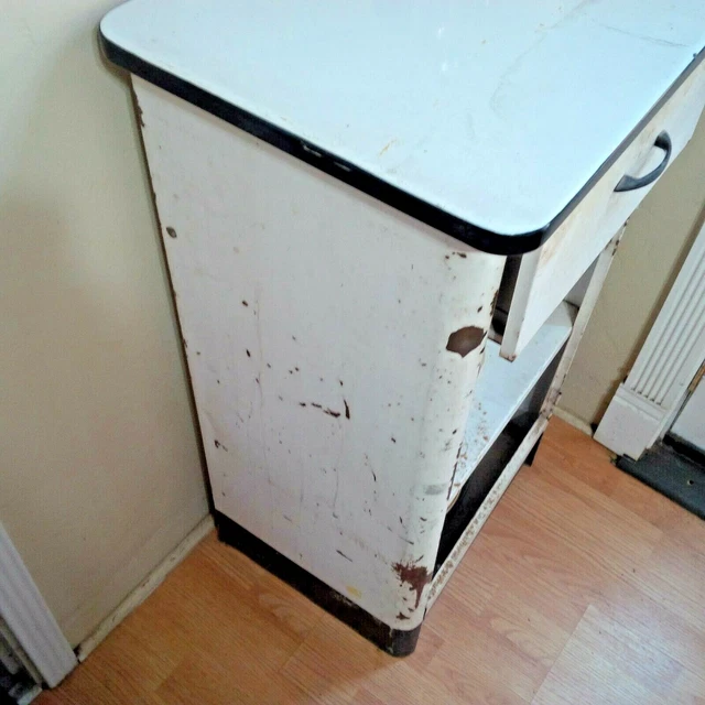 VINTAGE METAL 50S Mid Century Bathroom Storage Cabinet shipping ...