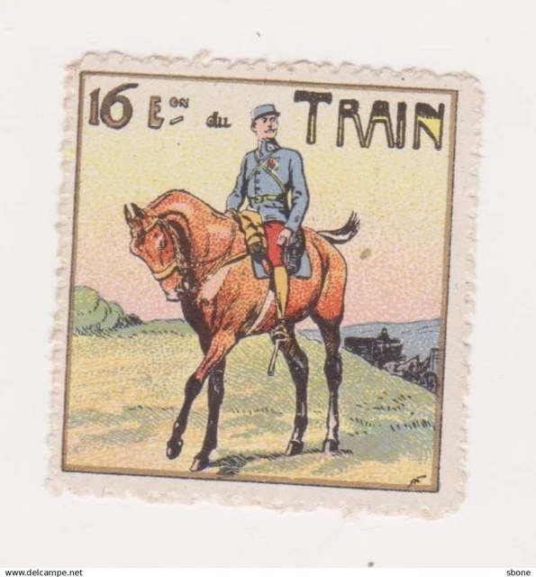 VIGNETTE MILITAIRE DELANDRE - 16ème régiment du train EUR 2,50 ...